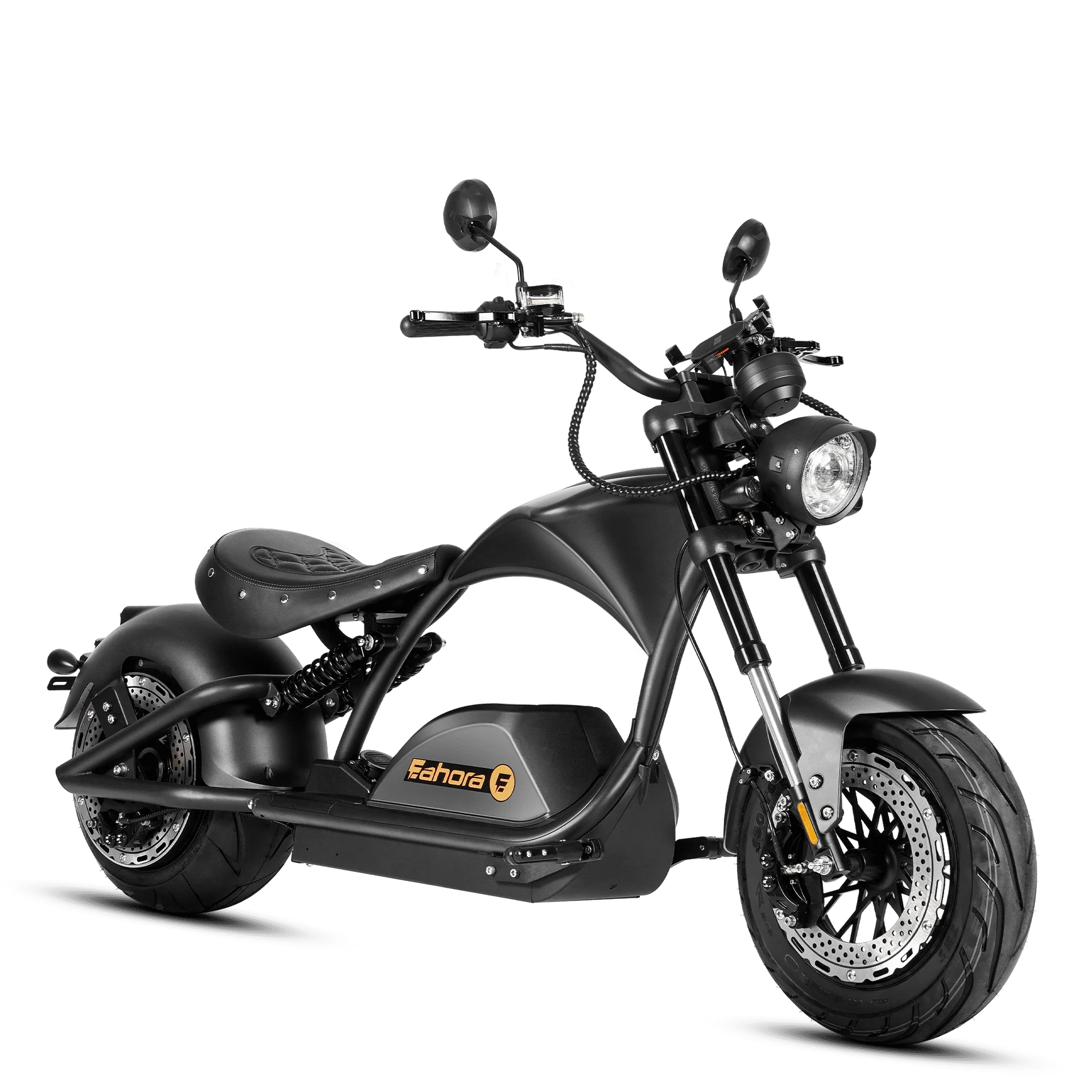 Eahora| Knight M1PS Harley-Style 50MPH,Full Suspension E-Moped Scooter ...