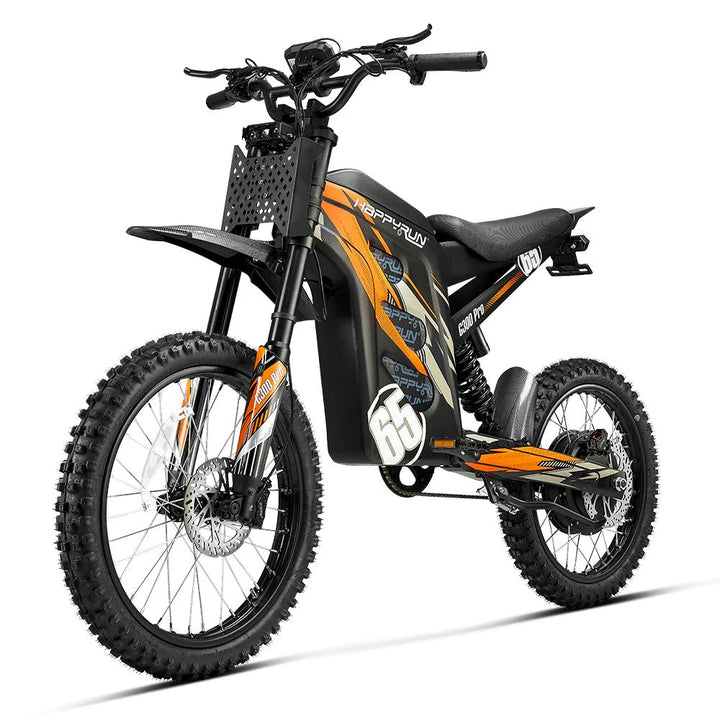 HappyRun G300 Pro Full Suspension,Long Range 6500W High-Performance E-Moto