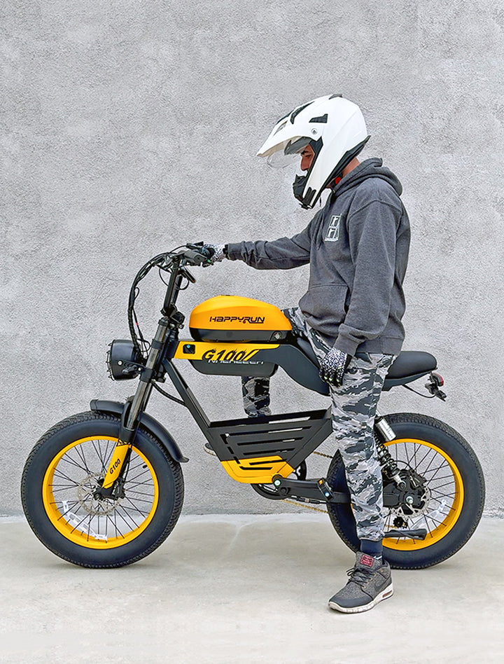 HappyRun G100| 2000W Dual Battery 80-Mile Range Electric Bike